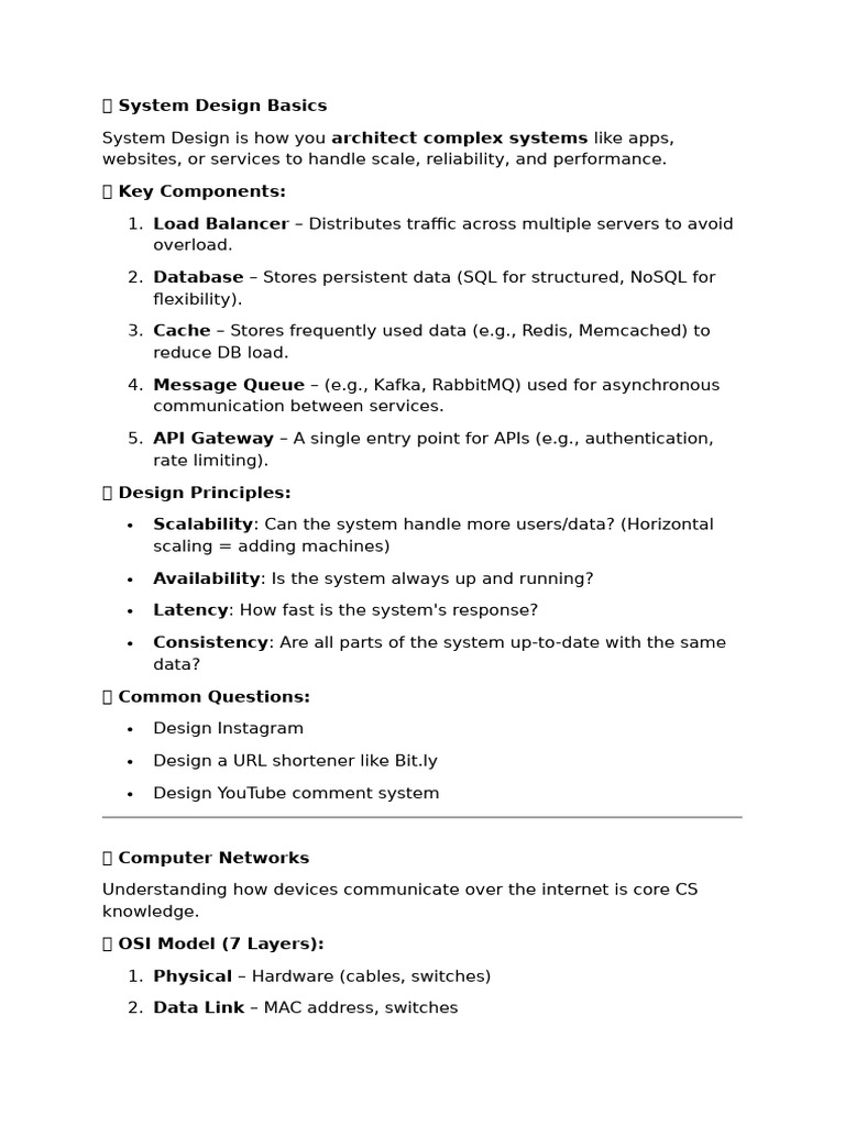 ? System Design Basics | PDF