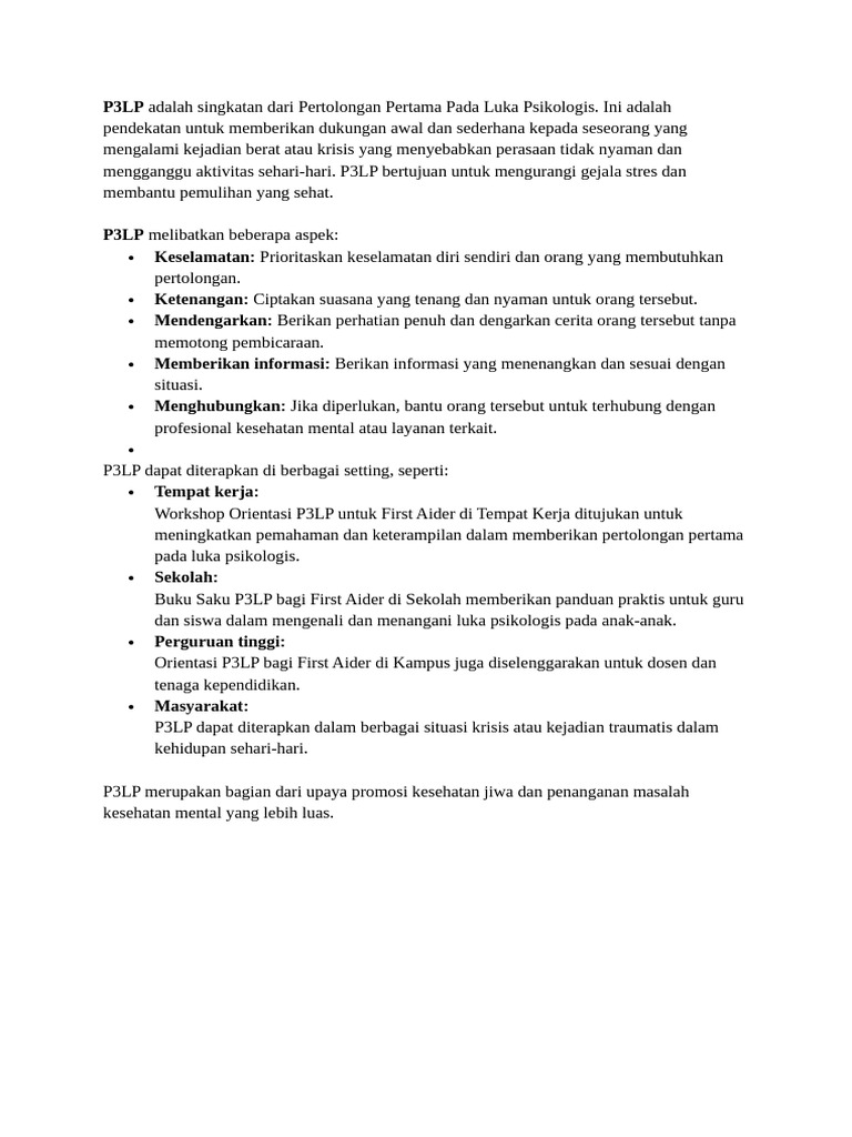 Ringkasan P3LP | PDF