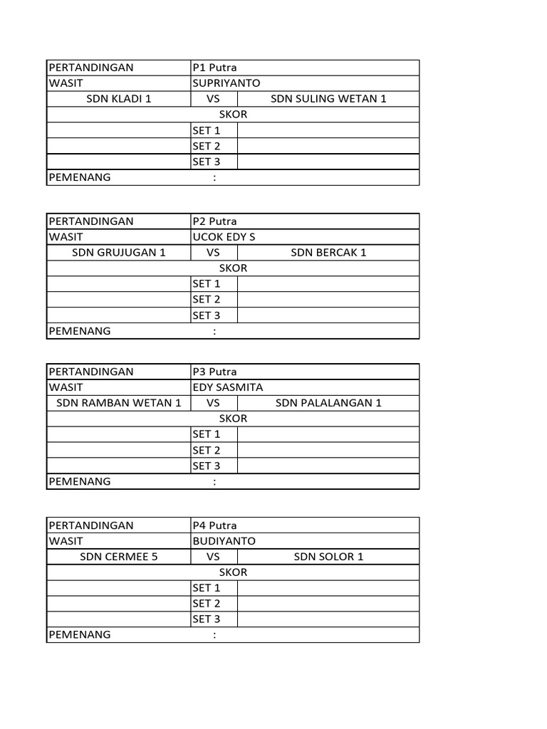 Wasit Volly 2025 | PDF