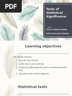 Different Types of Statistical Tests | PDF | Student's T Test | Statistics