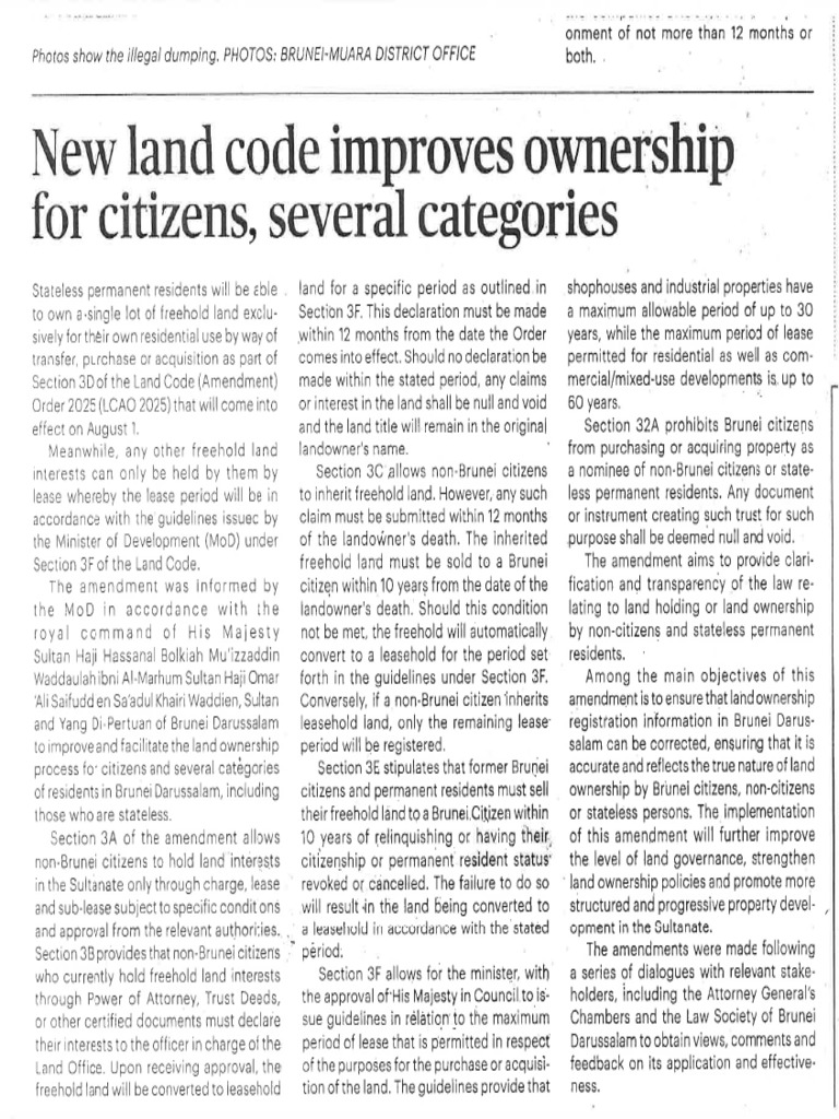 New Land Code 15.7.2025 | PDF