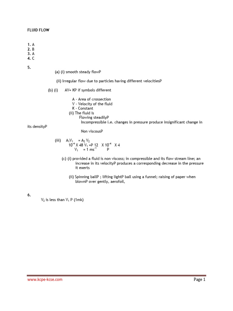 Fluid Flow A | PDF