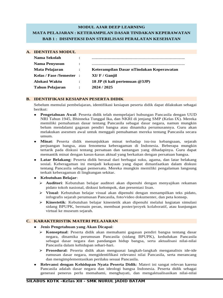 Modul Ajar RPP Deep Learning | PDF