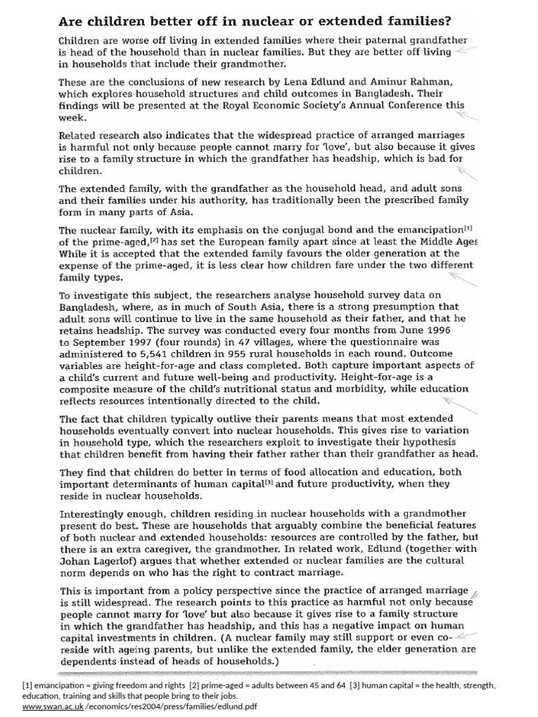 TEXT Nuclear Extended Families | PDF