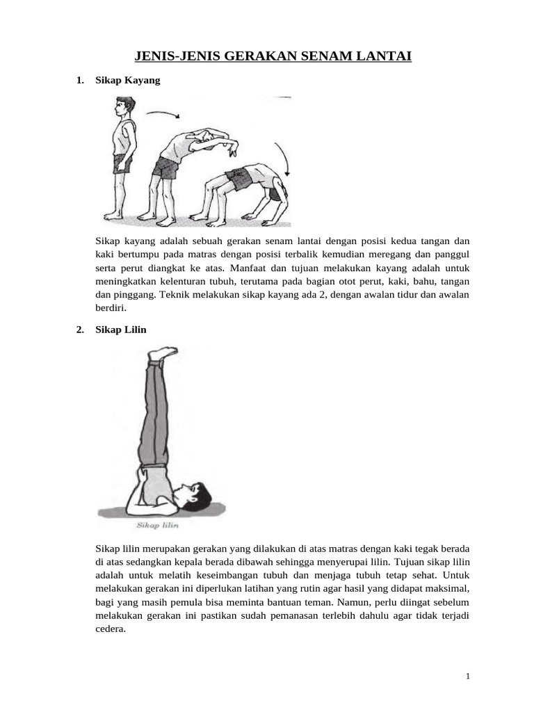 Gerakan Senam Lantai: Menumpu dan Teknik | PDF