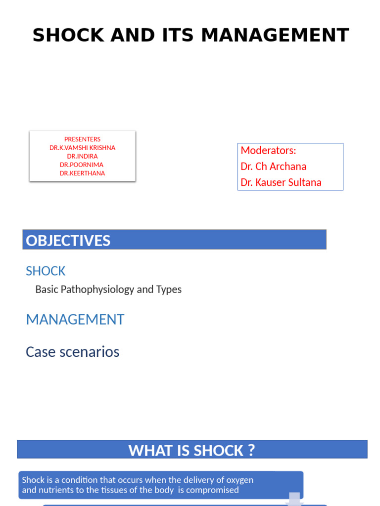 Shock Management: Types and Strategies | PDF | Shock (Circulatory) | Sepsis