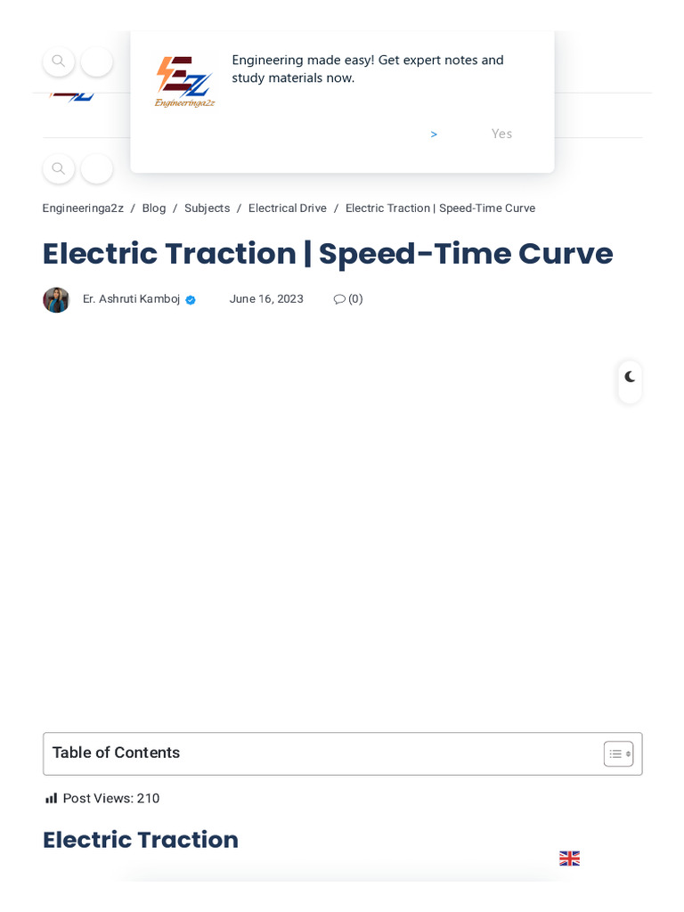 Speed-Time Curve in Electric Traction | PDF | Alternating Current ...