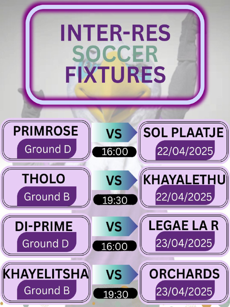 Inter-Res Soccer Fixture | PDF