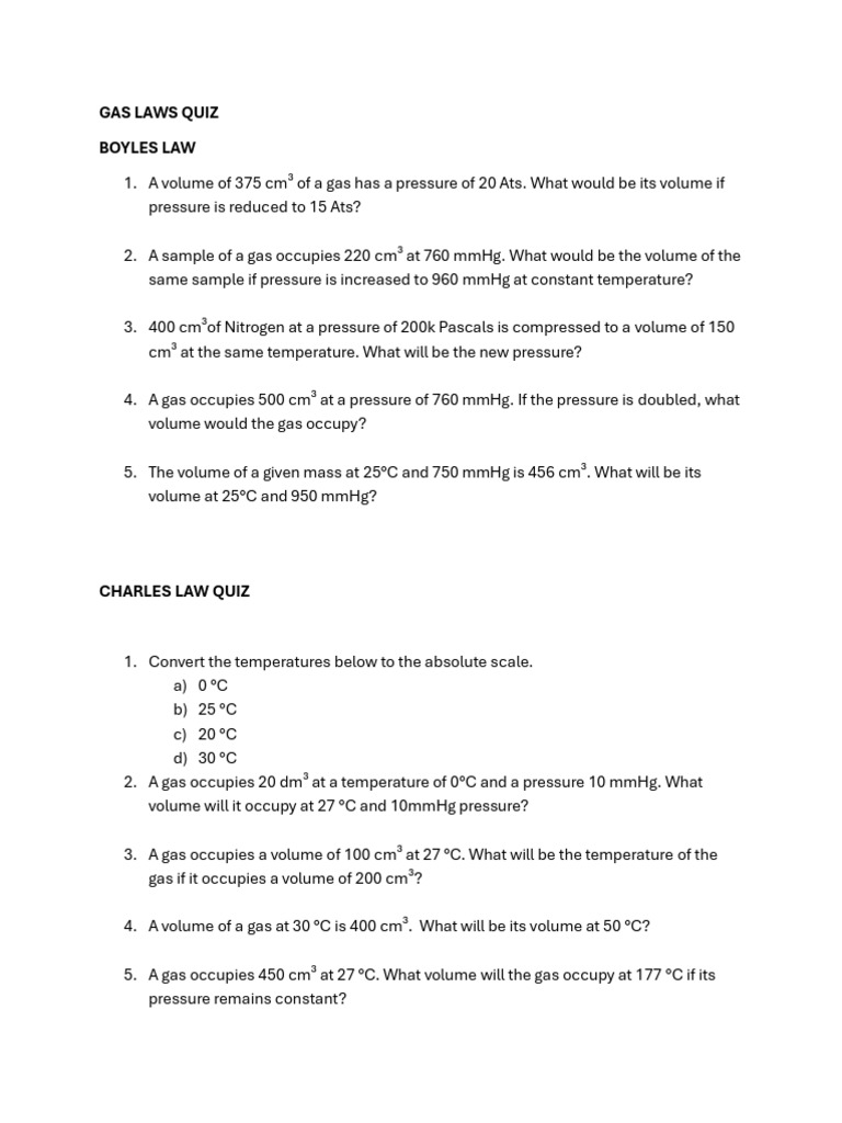 Form 3 Chemistry Quiz | PDF