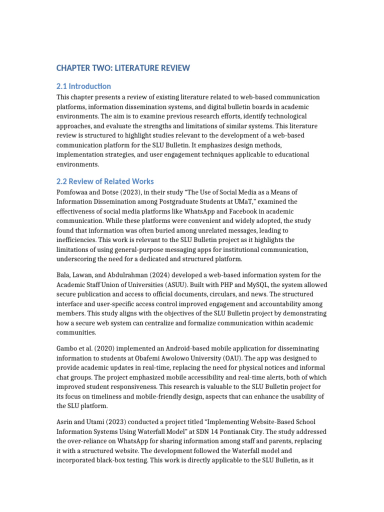 Literature Review on Web-Based Communication | PDF | Web Application ...