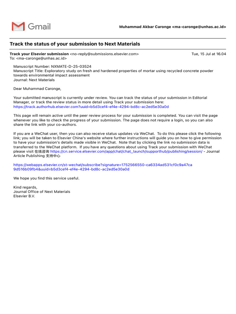 Submission Status for Next Materials | PDF