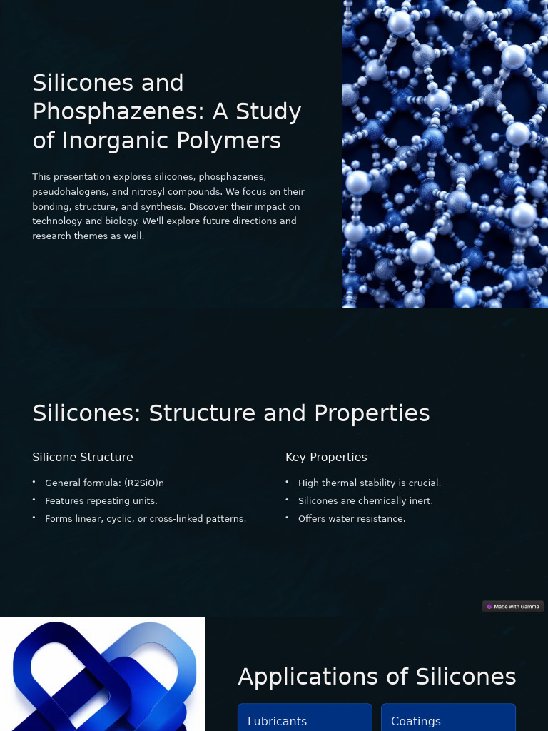Silicones and Phosphazenes A Study of Inorganic Polymers | PDF ...