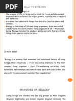 Biology Class 9 Notes - Chapter 1 | PDF