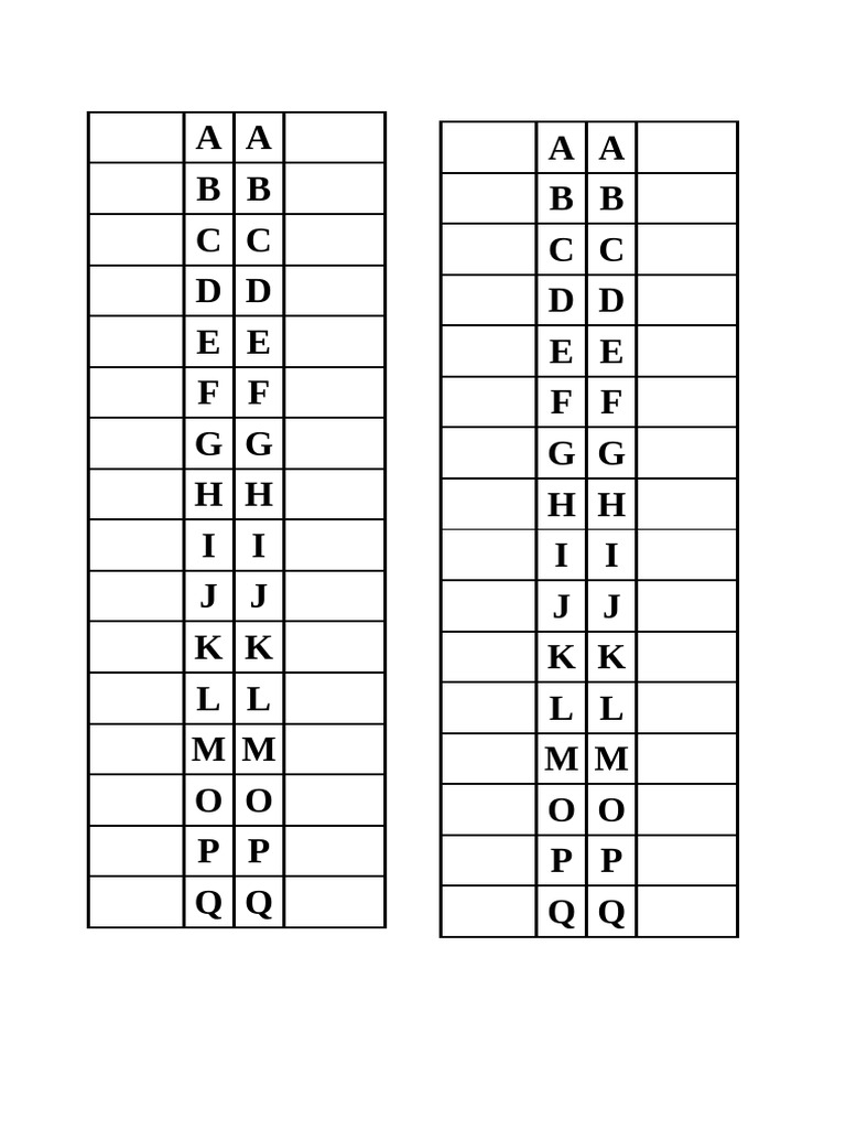 Letter Tabbings | PDF
