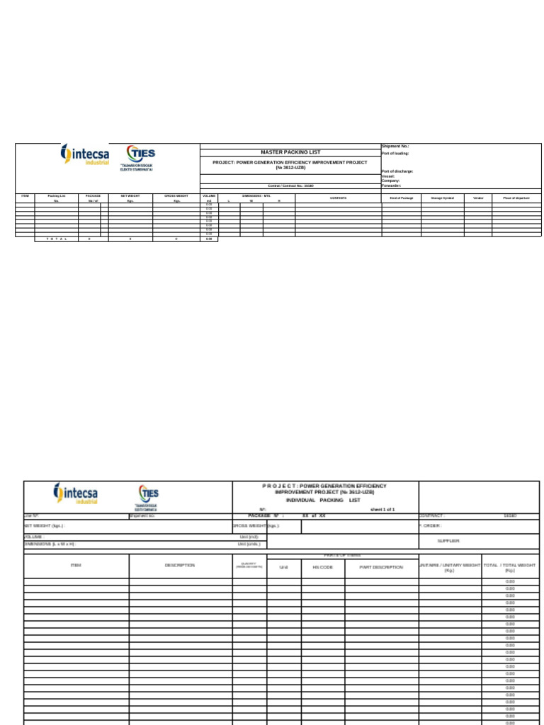 16160 - Master and Packing List Models Jorf TJ2 | PDF | Energy Technology | Sustainable Technologies