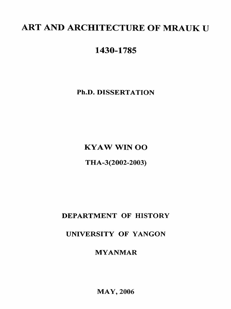 Kyaw Win Oo (History) | PDF