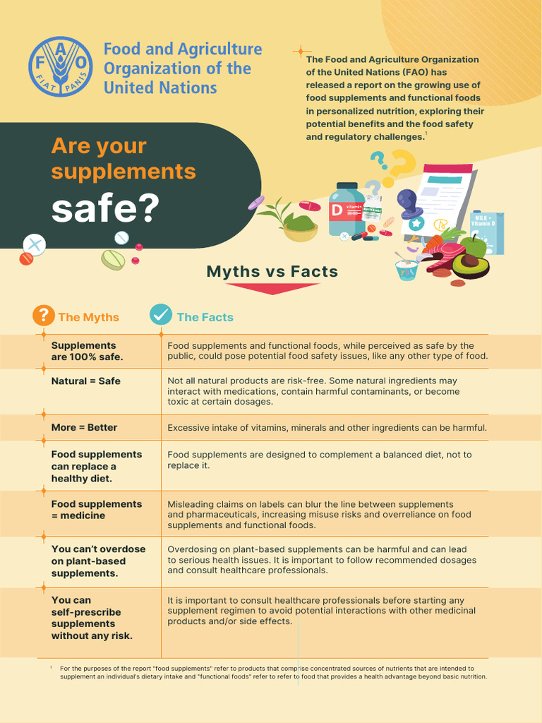 Food Supplements: Myths and Safety Facts | PDF | Dietary Supplements ...