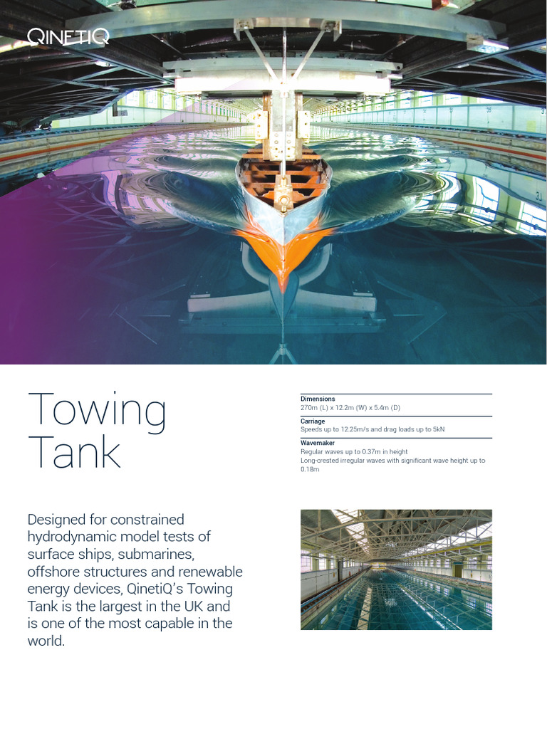 QinetiQ Towing Tank Overview | PDF