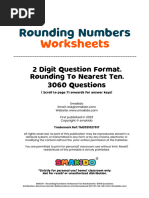 Rounding Practice Sheet - Answer Key | PDF