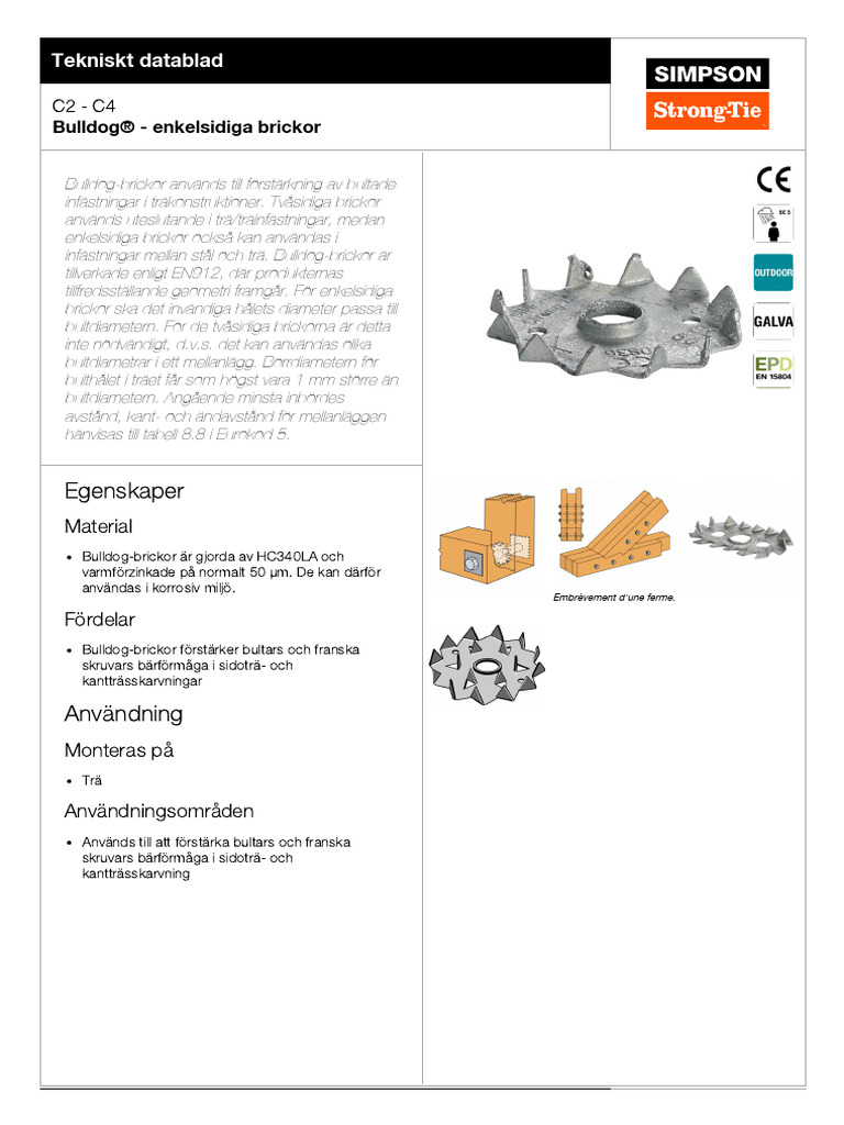 C2 C4 Bulldog Enkelsidiga Brickor | PDF