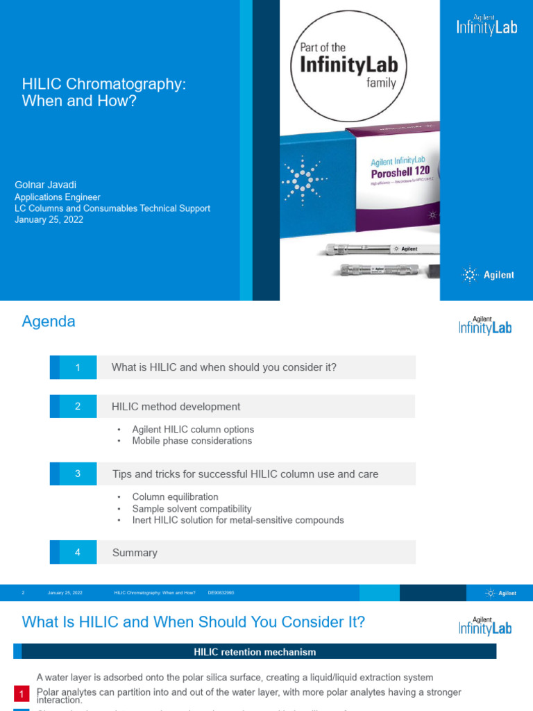 Agilent HILIC Column Guide | PDF | High Performance Liquid ...