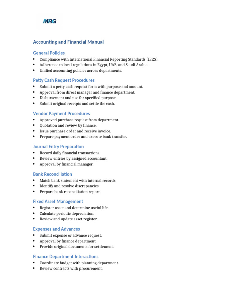 Accounting Financial Manual English | PDF