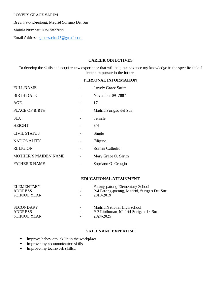 Career Objectives | PDF