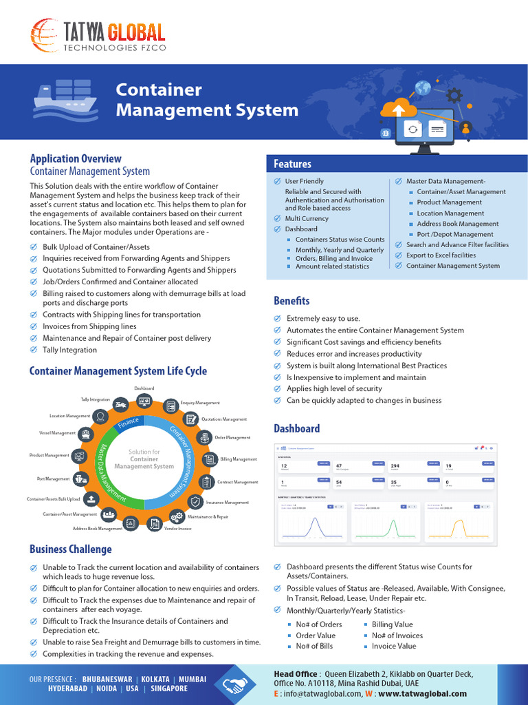 Container Management System-Flyer | PDF | Business