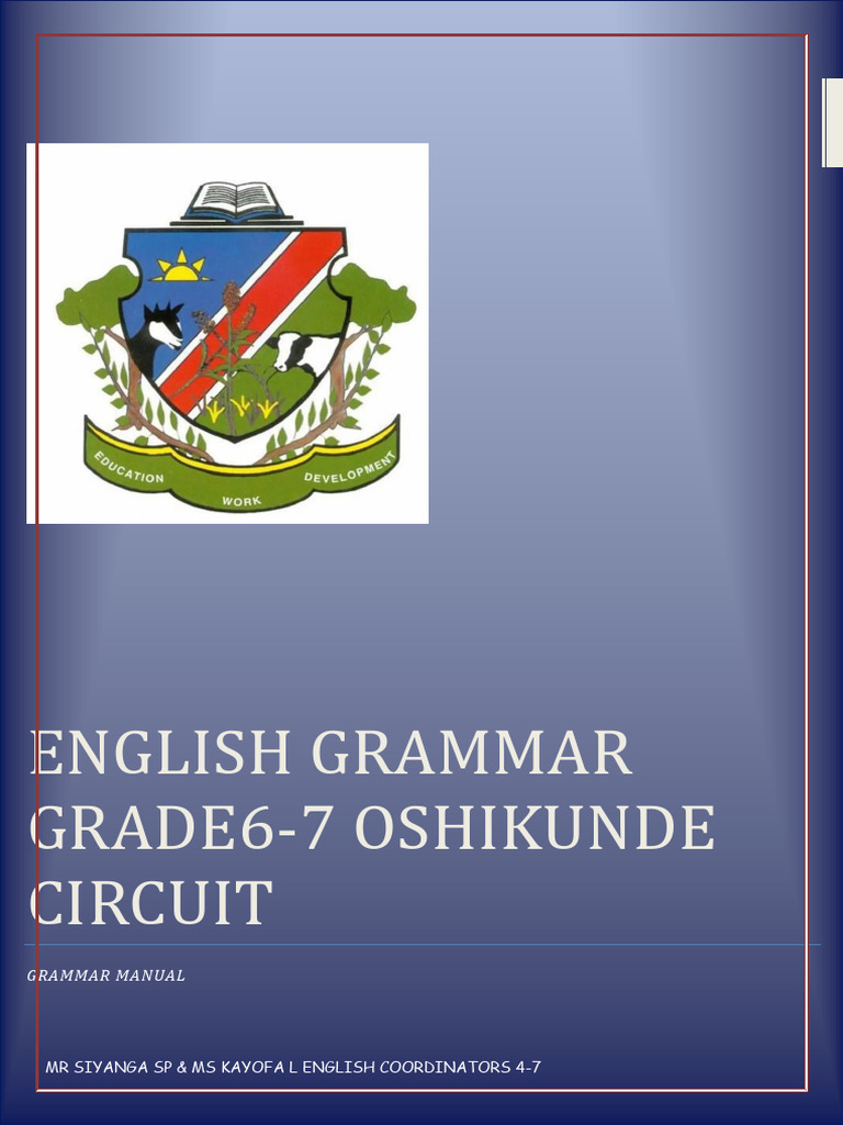 Grade 6-7 English Grammar Manual | PDF | Adverb | English Grammar