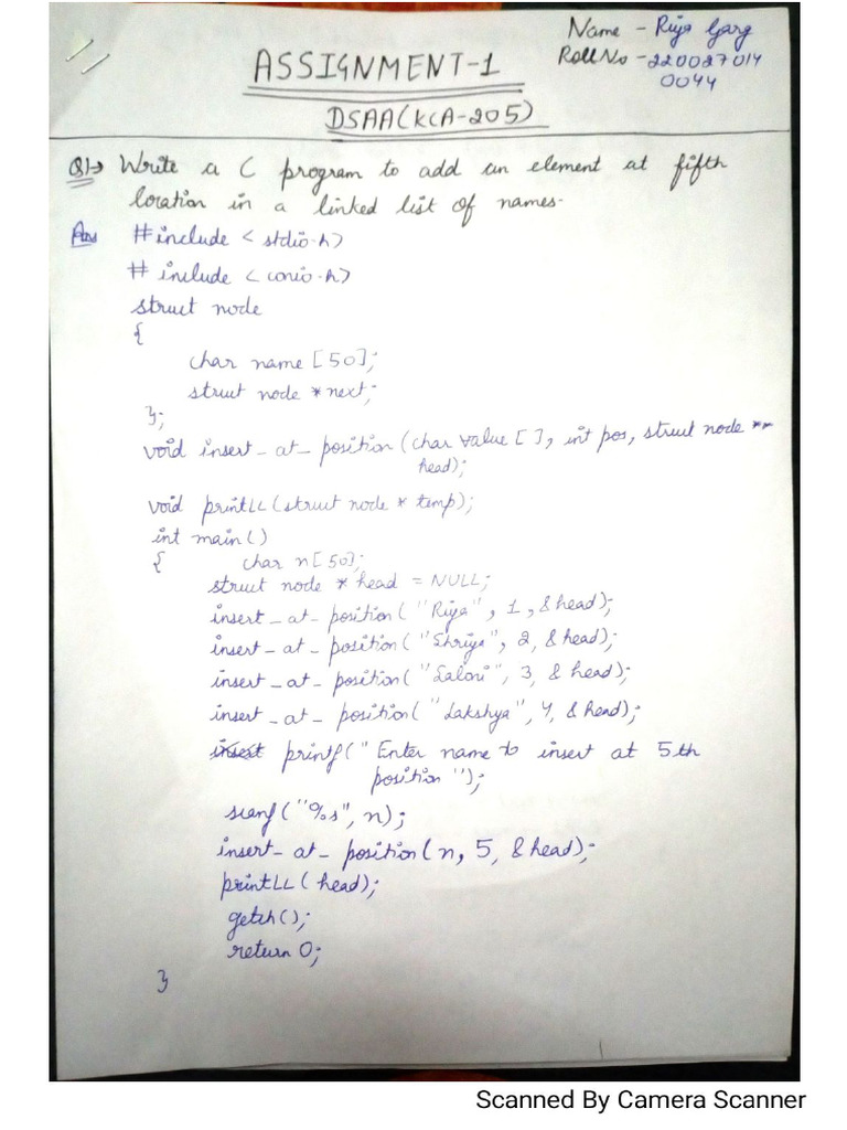 Riya Garg - DSA - Ass-1 | PDF