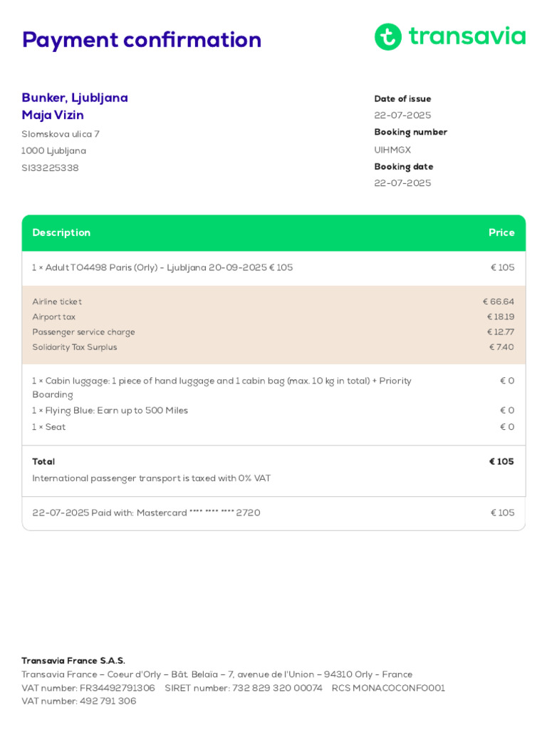 Payment Confirmation UIHMGX | PDF
