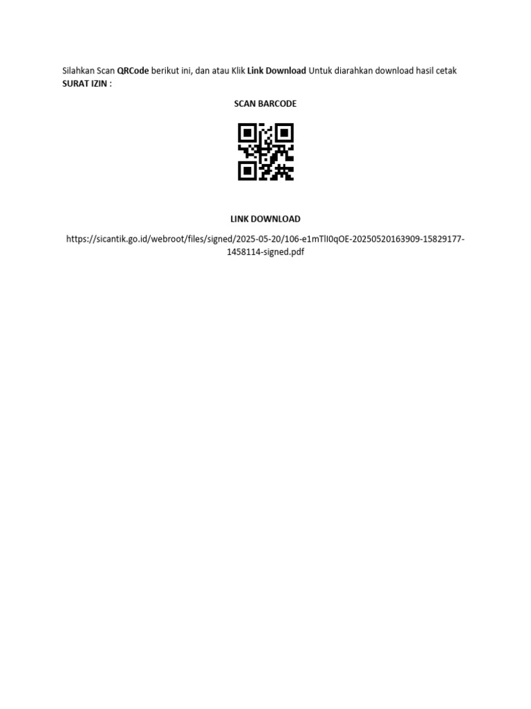 Silahkan Scan Berikut Ini, Dan Atau Klik Untuk Diarahkan Download Hasil ...