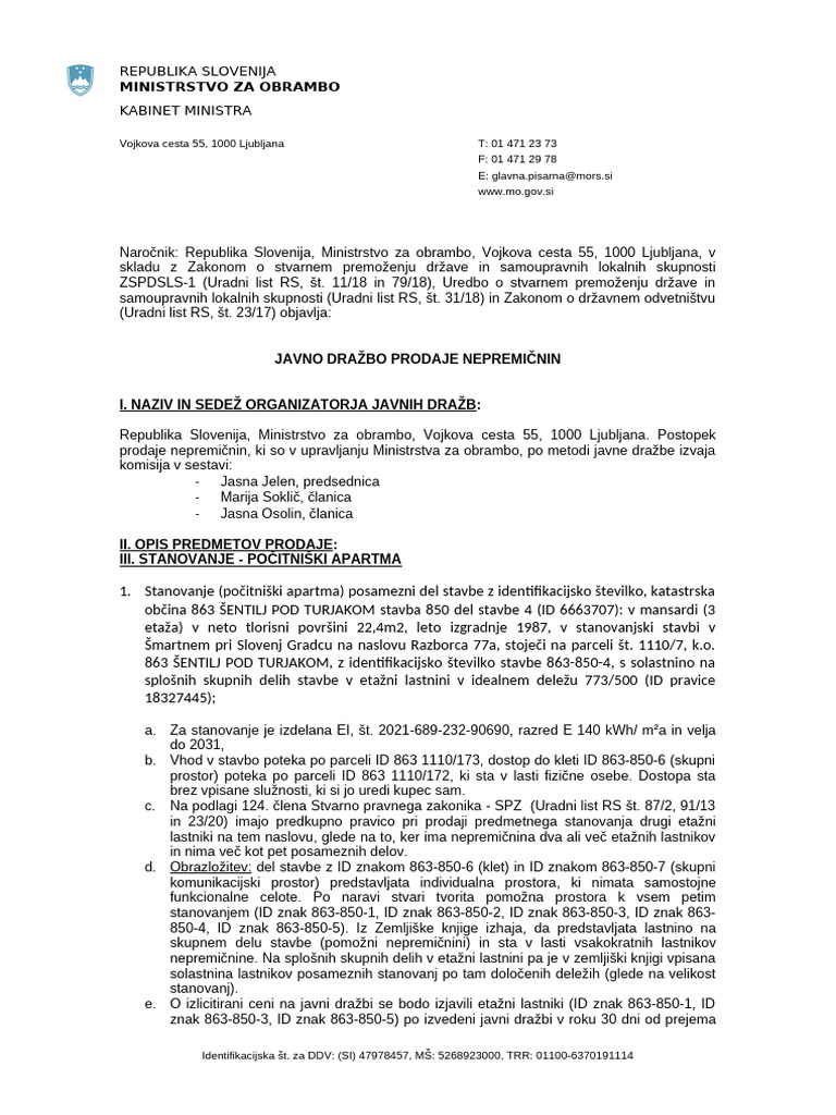 Javna Drazba MO | PDF