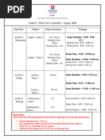 2025 GCE A-Level Exam Timetable | PDF