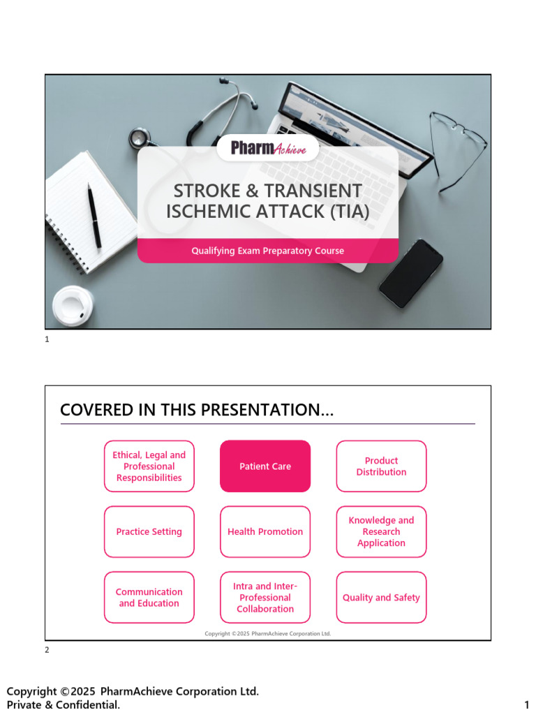 Stroke and TIA Exam Prep Course 2025 | PDF | Stroke | Blood Pressure