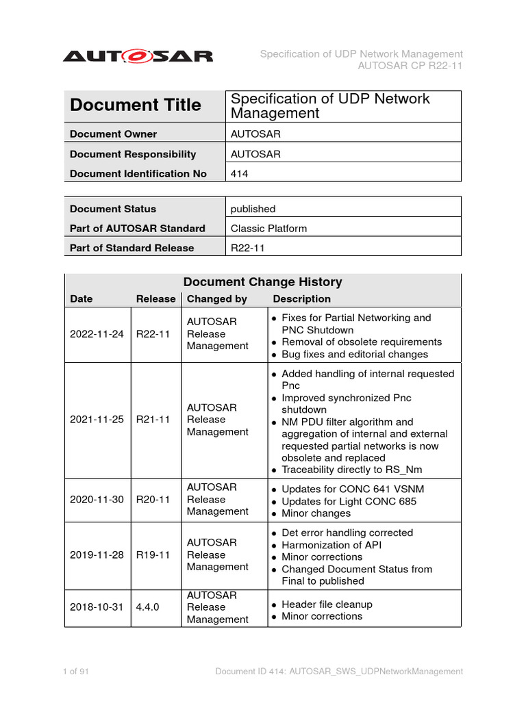 UDP Network Management Specification | PDF | Internet Protocols ...
