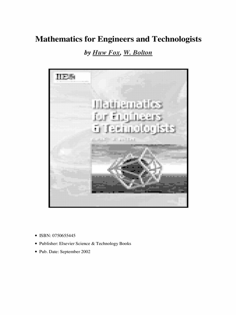 Mathematics For Engineers and Technologists | PDF