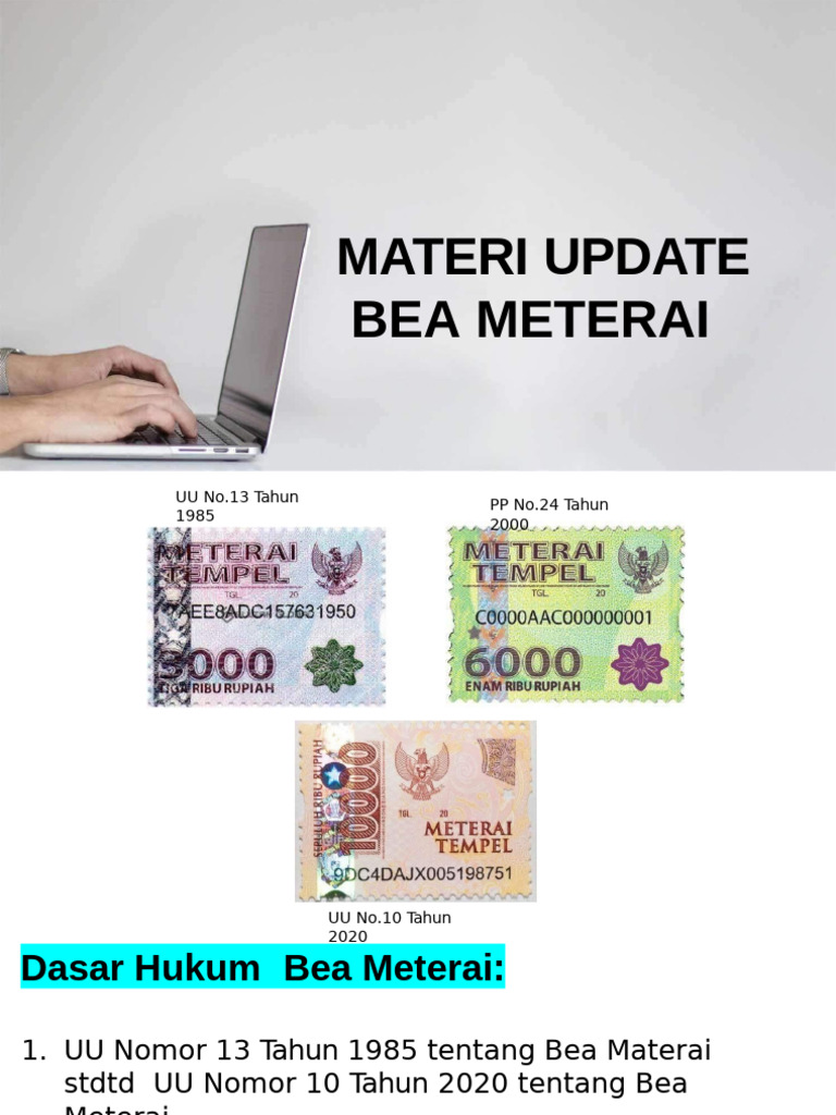 Perubahan UU Bea Meterai 2020 | PDF
