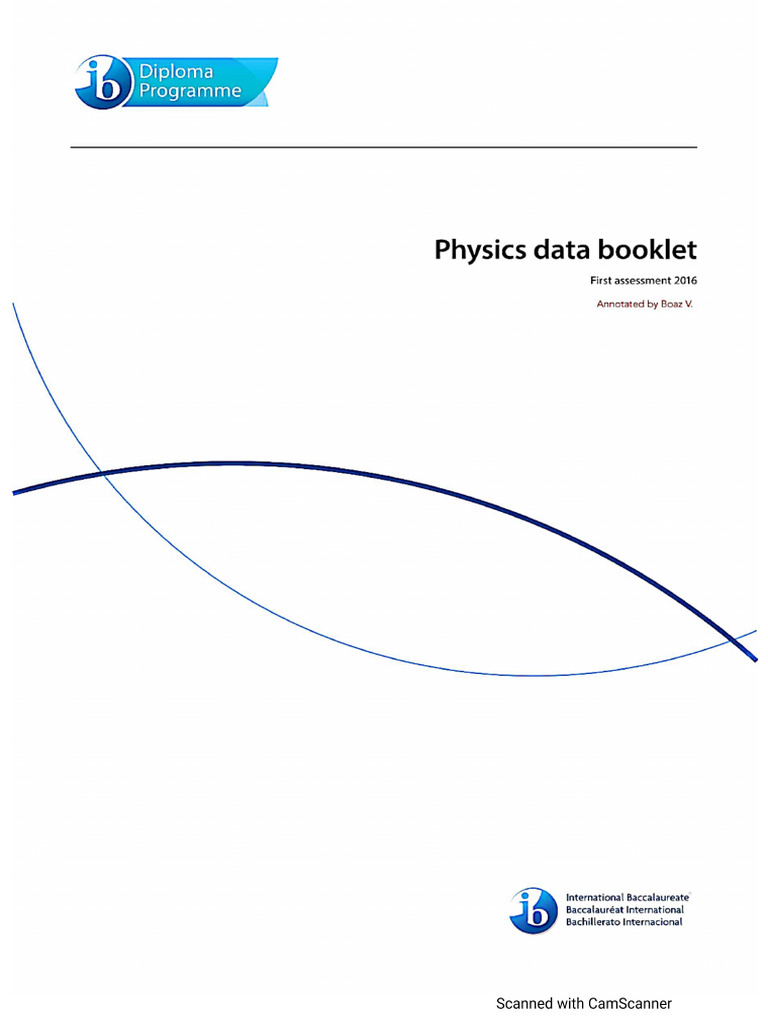 Ib-Physics Data Booklet (Cheat) | PDF