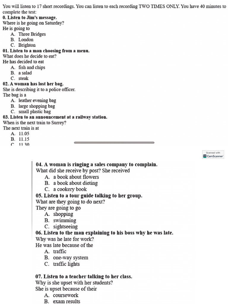Listening Varias Partes Youtube | PDF
