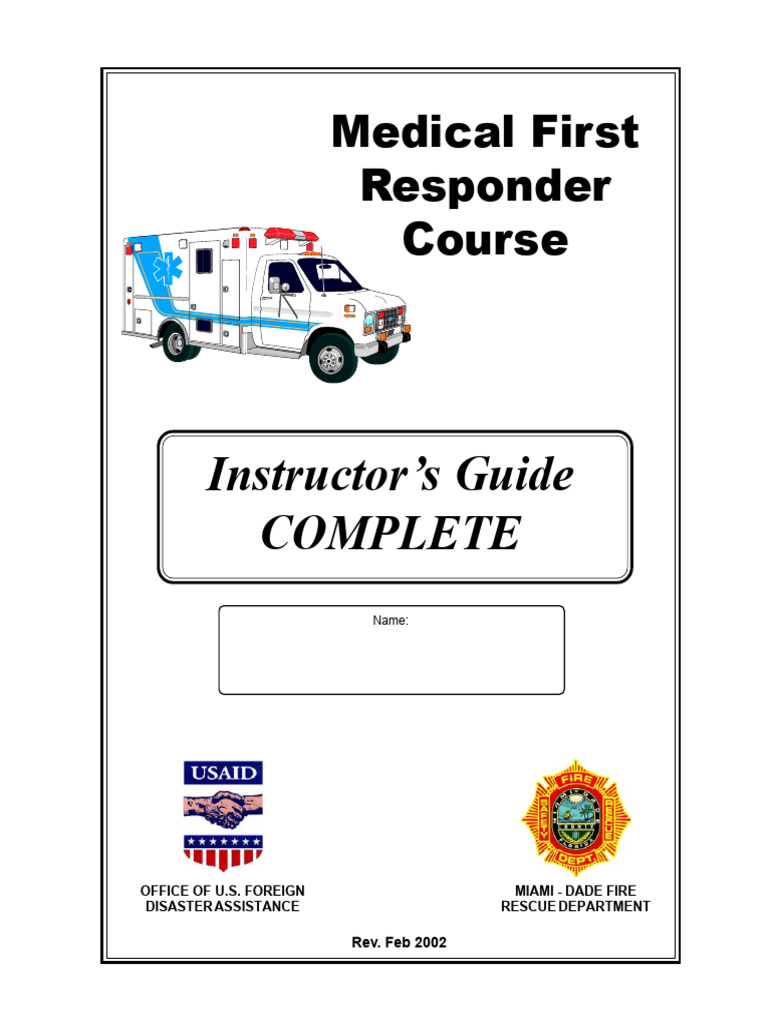 Emt MFR Book | PDF | Cardiopulmonary Resuscitation | Course Evaluation