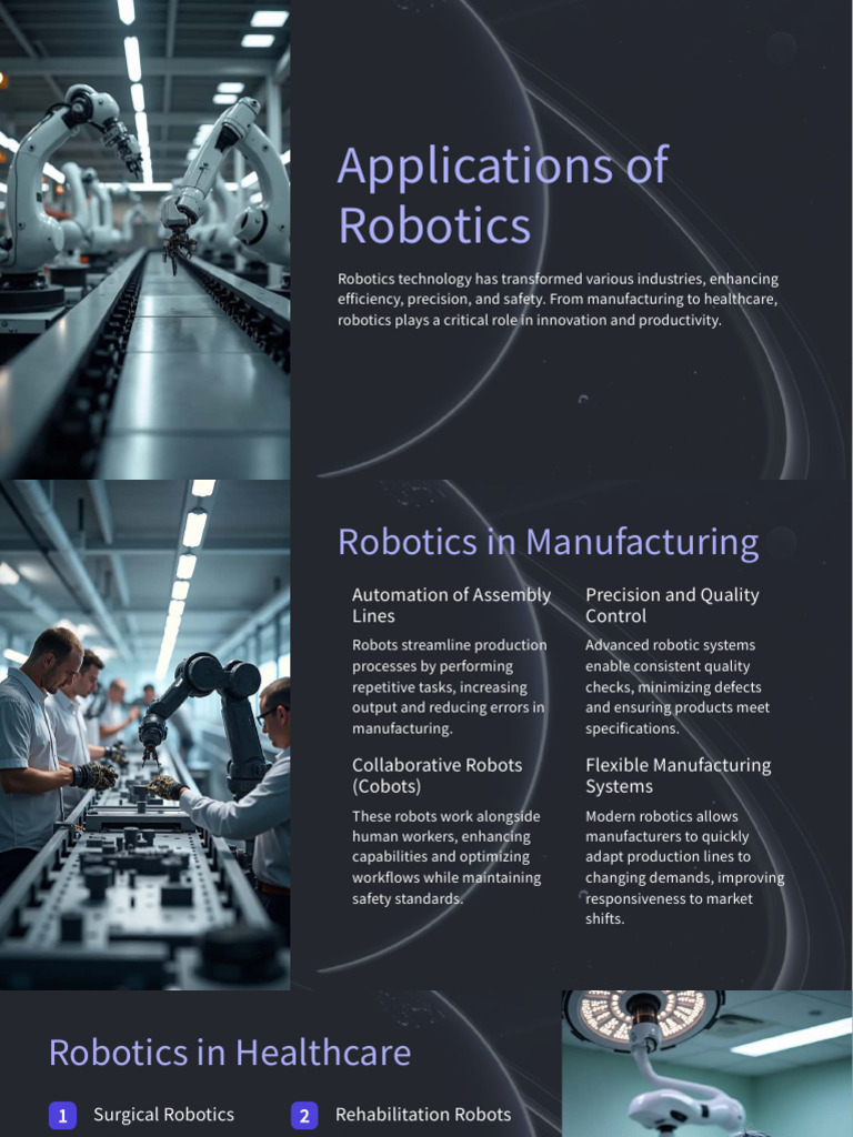 Applications of Robotics Across Industries | PDF | Robotics | Robot