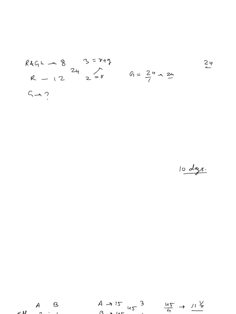 Time and Work Questions Batch 1 | PDF