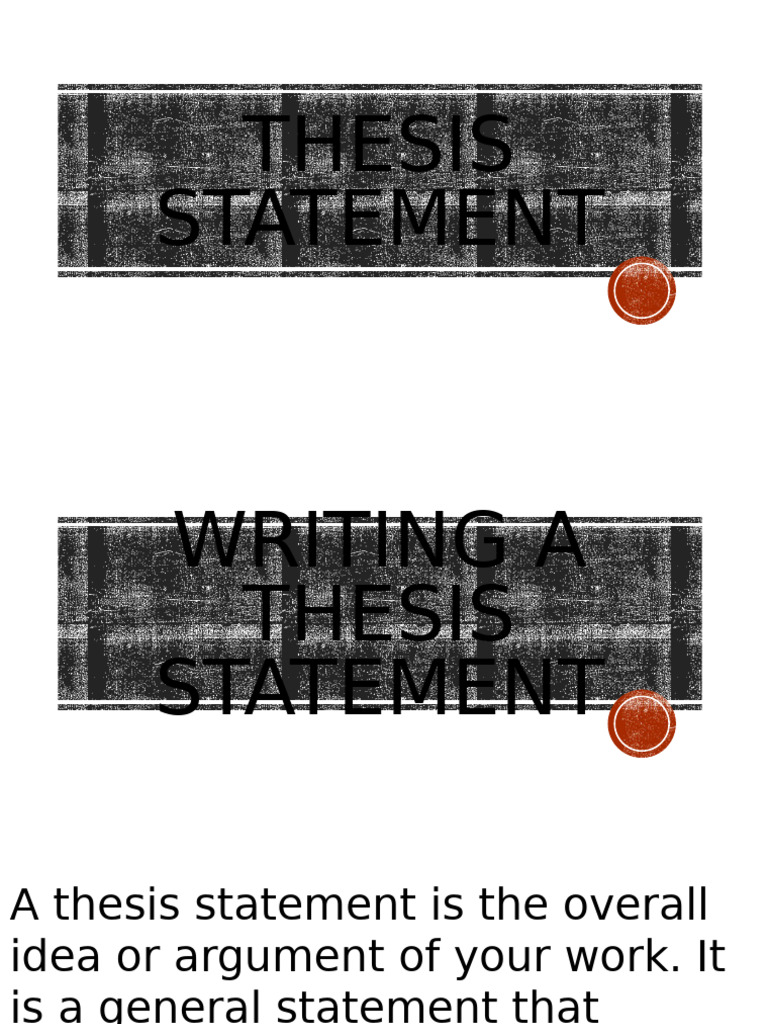 Writing Thesis Statement | PDF | Thesis | Jargon