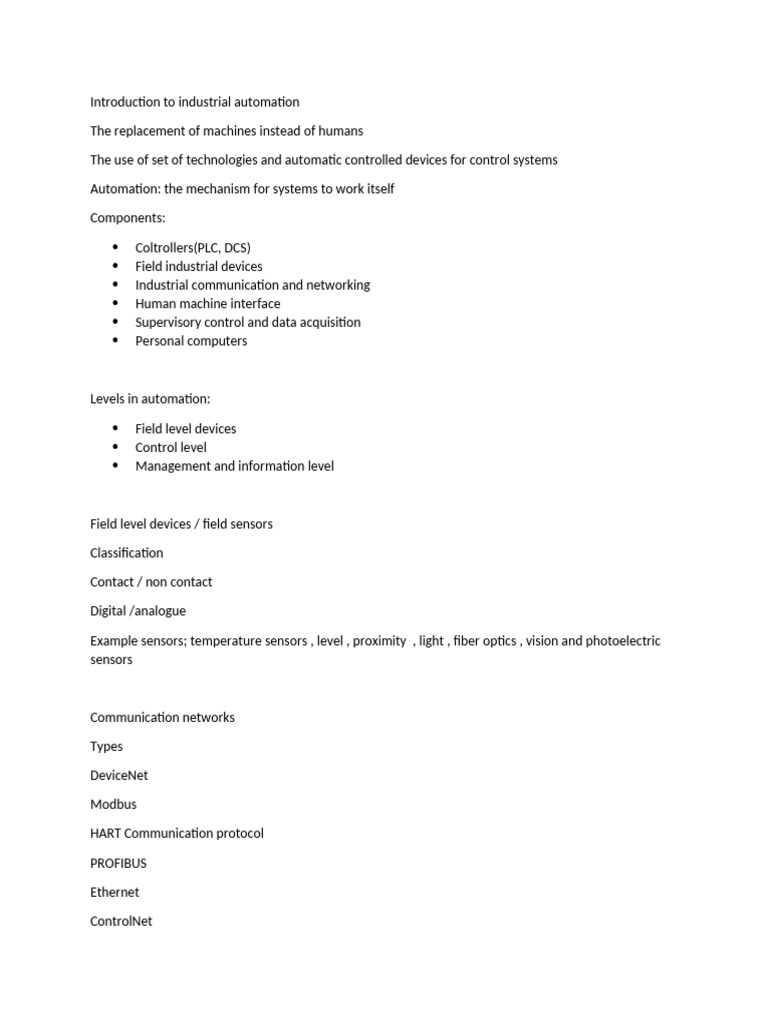 Introduction To Industrial Automation | PDF | Scada | Programmable Logic Controller