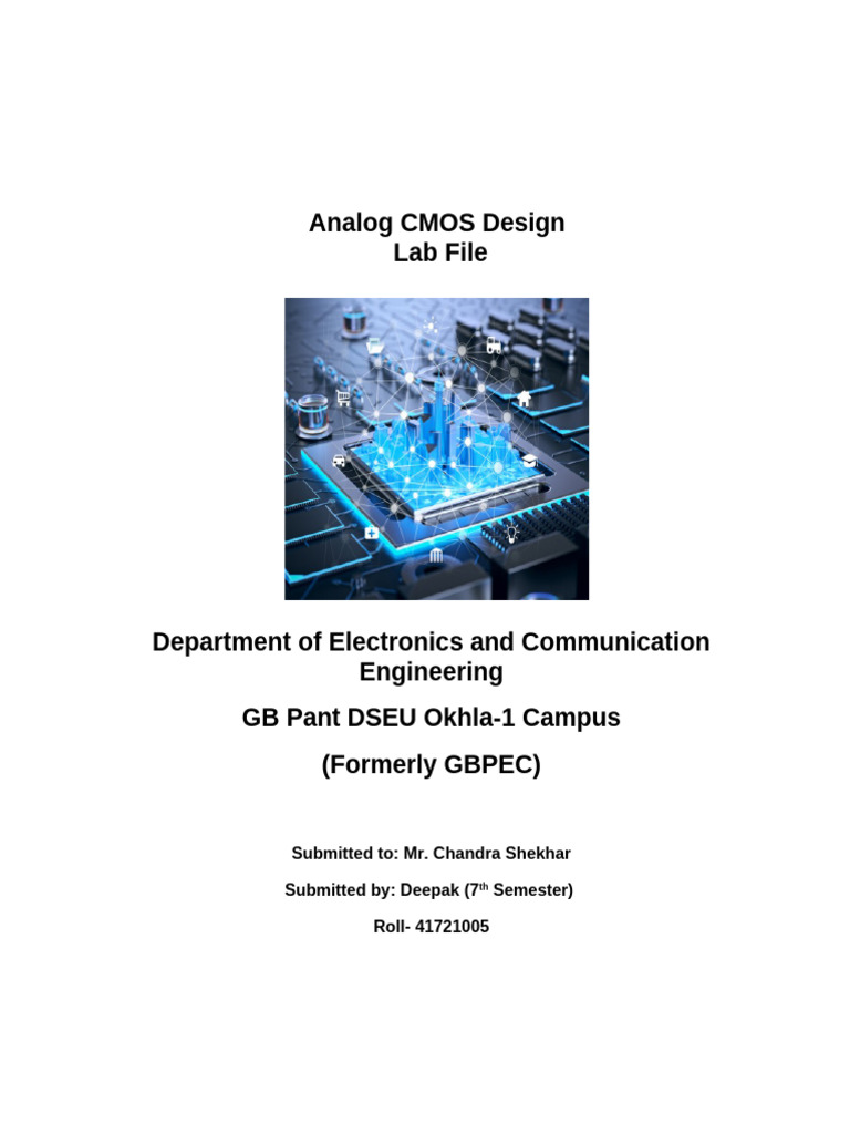 Analog CMOS Design Lab Experiments | PDF | Rectifier | Amplifier