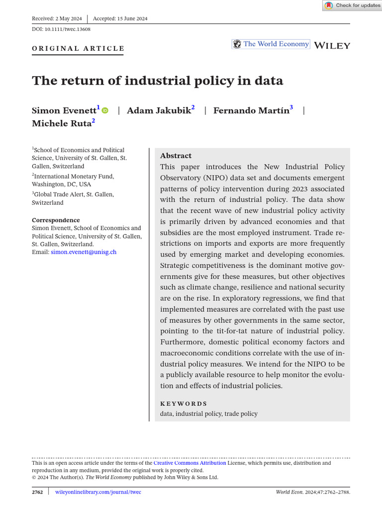 Industrial Policy Trends in 2023 | PDF | Exports | Industrial Policy