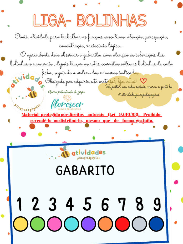 LIGANDO BOLINHAS Sílabas Simples | PDF