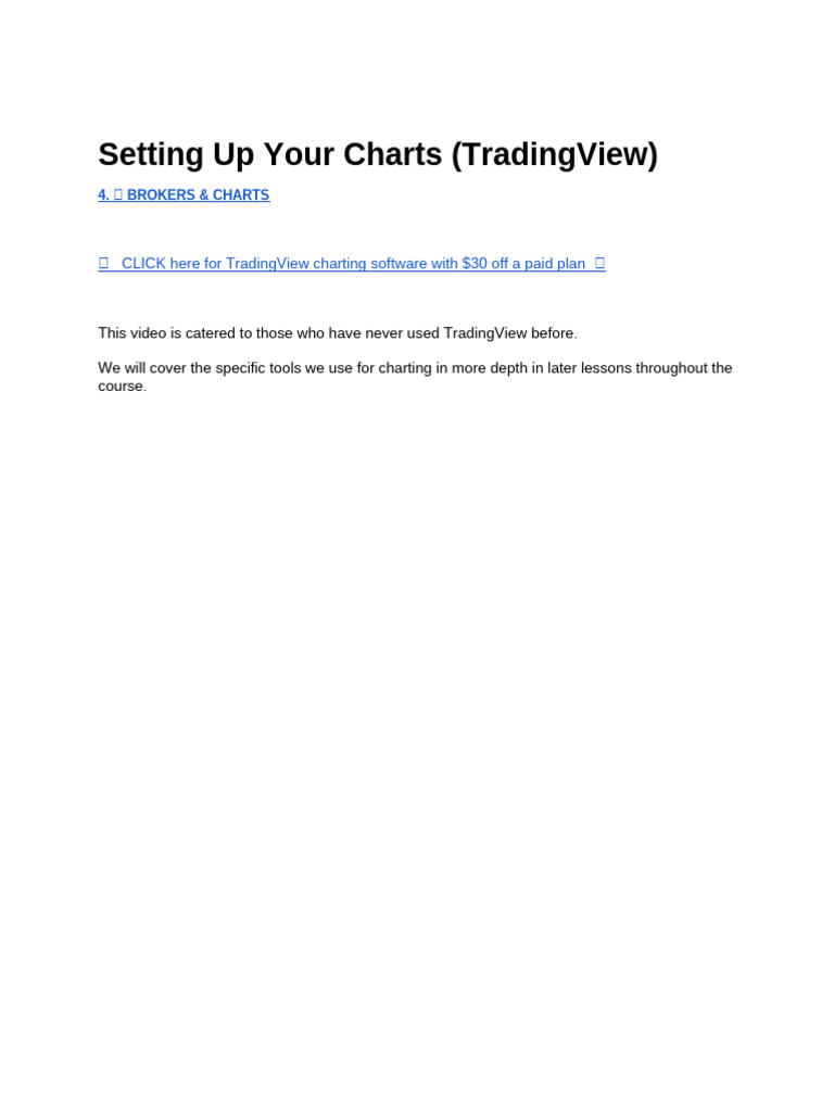 TradingView Chart Setup Guide | PDF