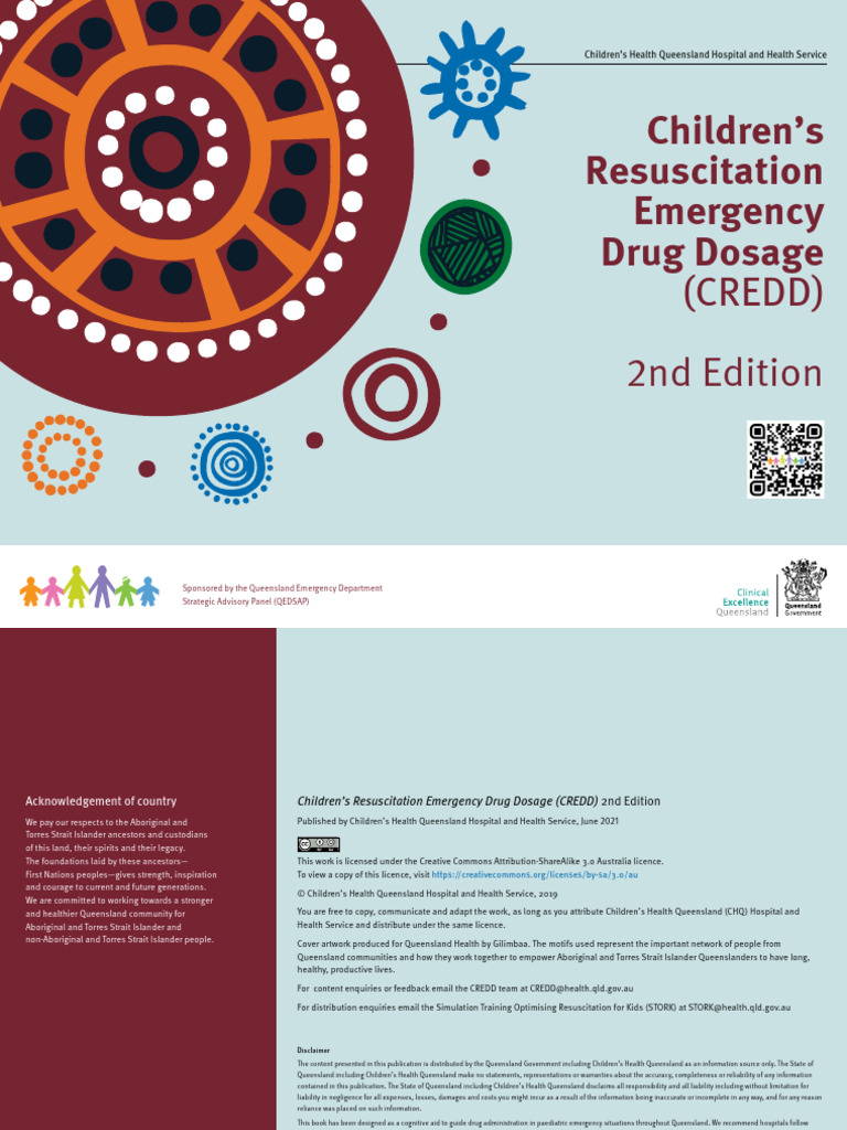 CHQ Childrens Resuscitation Emergency Drug Dosage Book How To Use | PDF ...